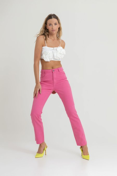 Calça Jeans Feminina Rosa